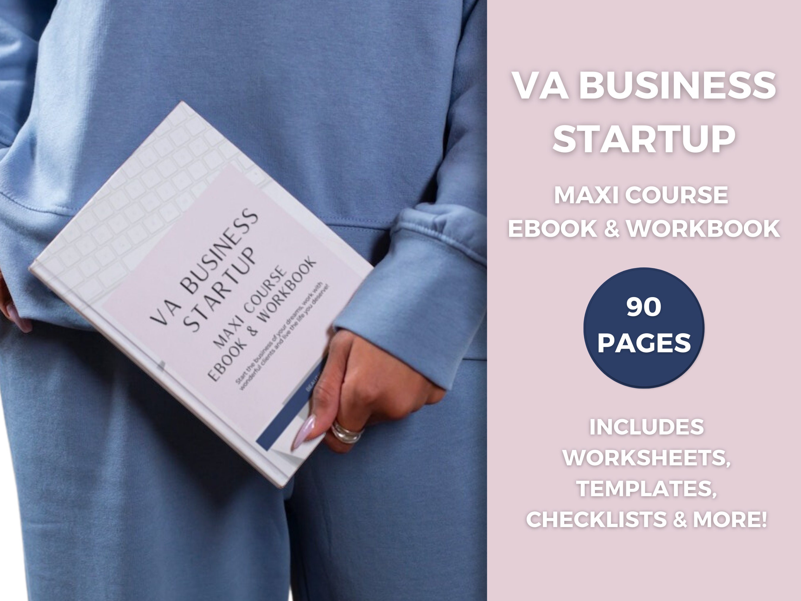 Virtual Assistant Business Startup Maxi Course Ebook & Workbook Canva ...