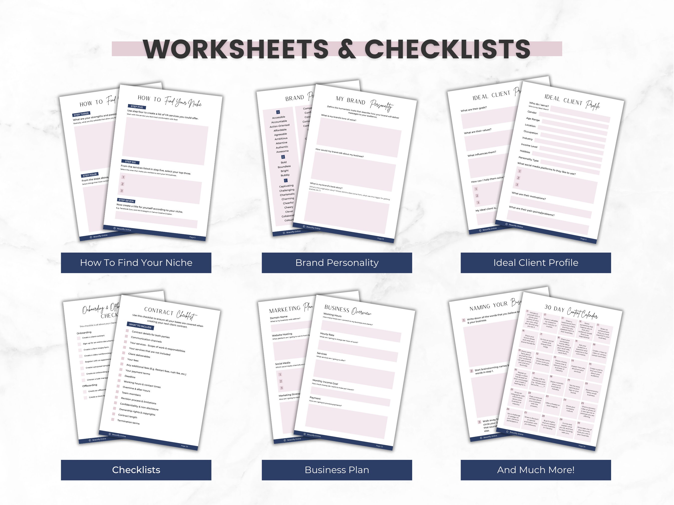 Virtual Assistant Business Startup Maxi Course Ebook & Workbook Canva ...