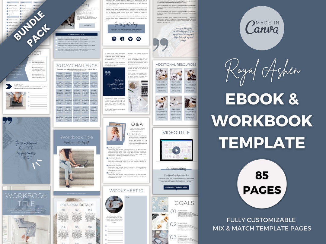 Ebook & Workbook Template | Editable in Canva | Course Workbook ...