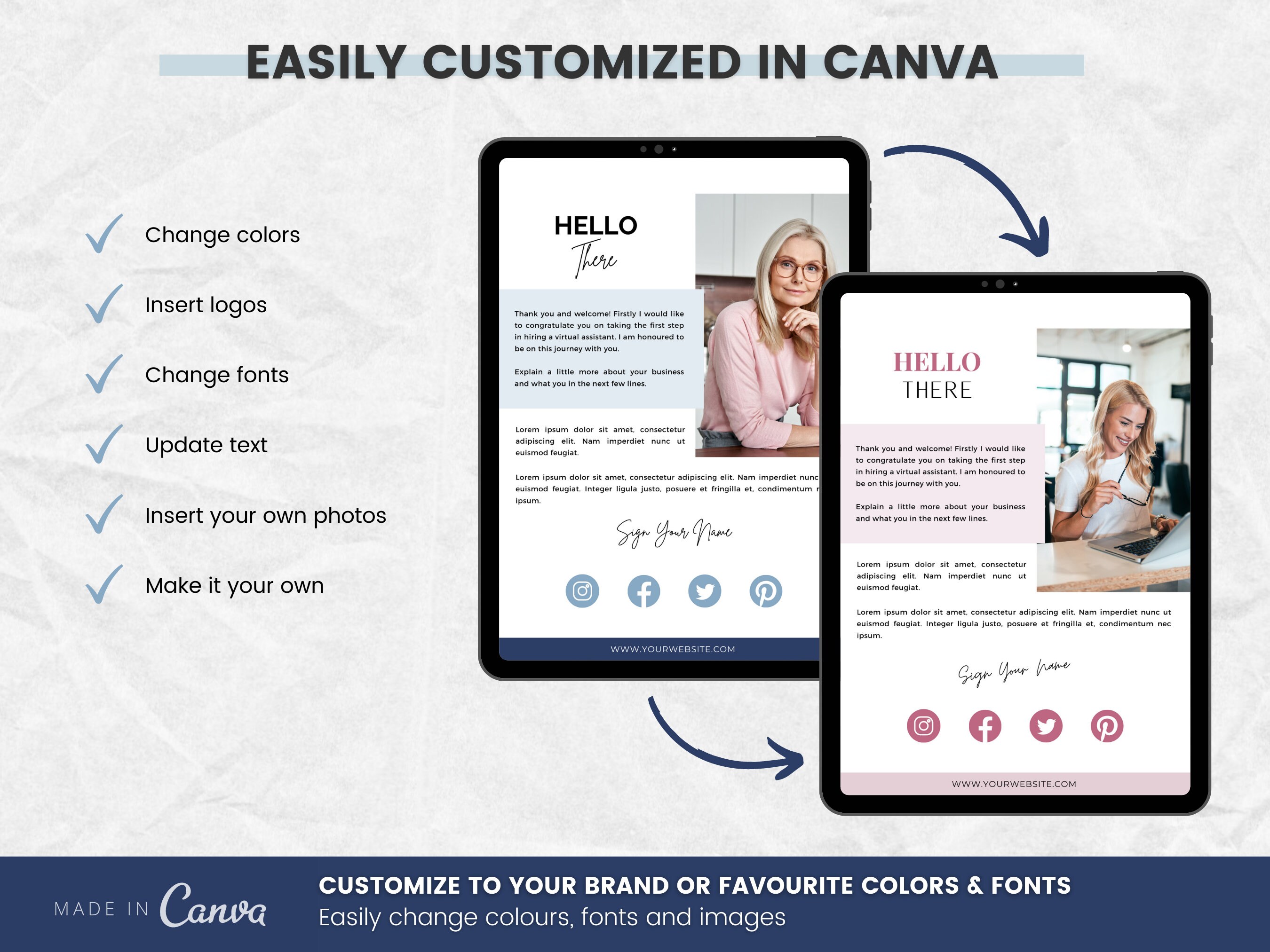 Client Onboarding Welcome Packet Template Edit in Canva - Etsy