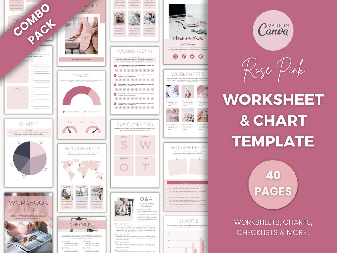 Worksheet & Chart Template Course Creator Workbook Worksheets, Charts ...