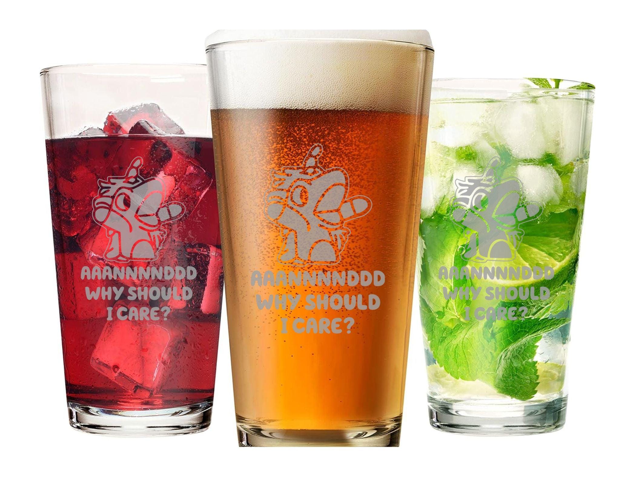 Unicorse - Bluey Pint Beer Glass - Etsy