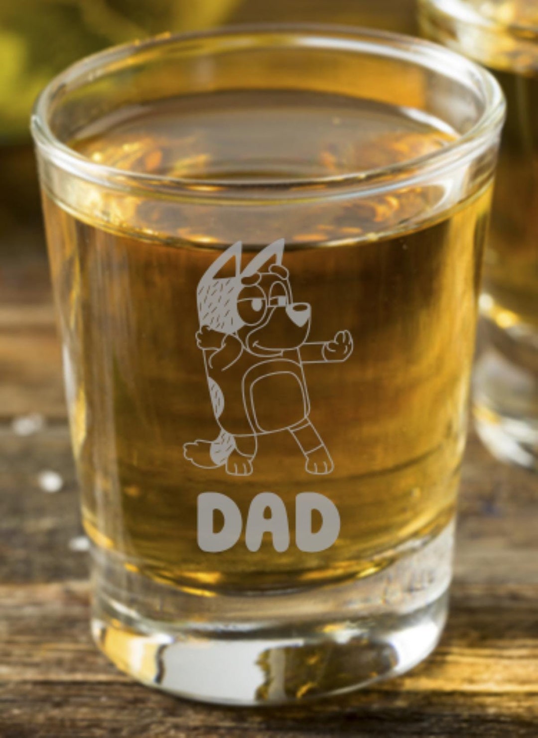 Bandit Heeler - Bluey Dad Shot Glass - Etsy
