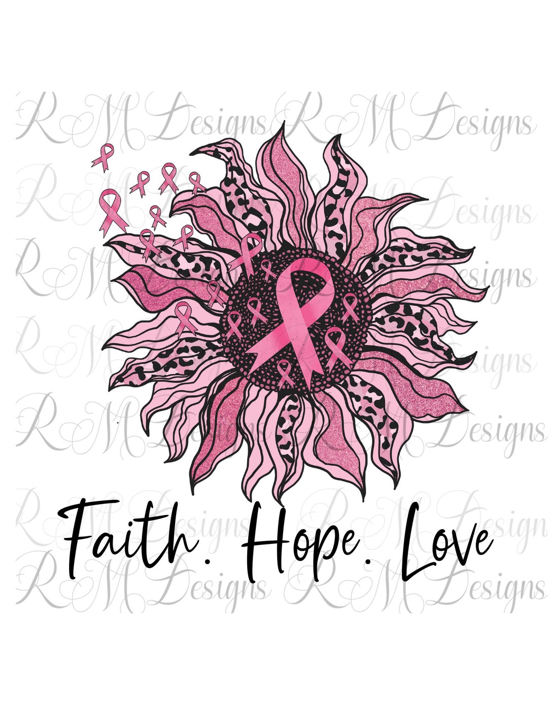 Faith Love Hope Breast Cancer Awareness SVG Faith Love - Etsy