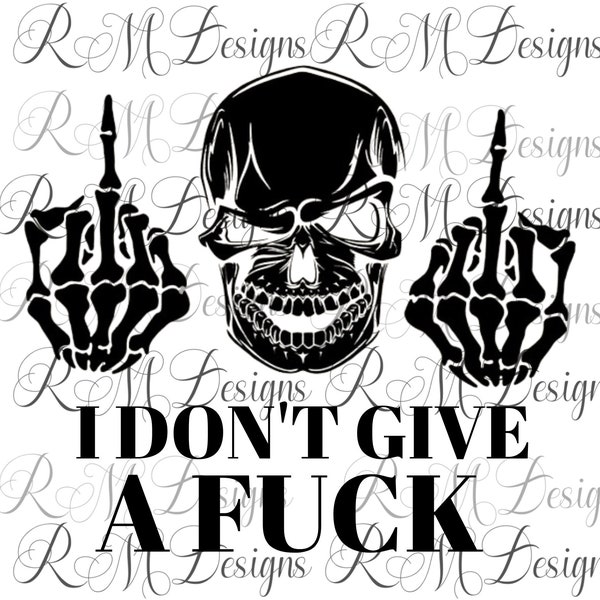 Skull Giving the Finger Svg - Etsy