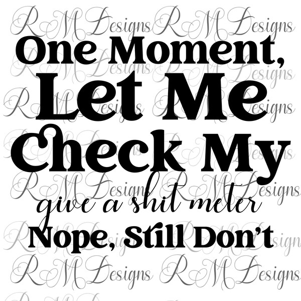 Give a Shit Meter Svg - Etsy