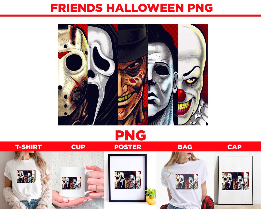 Friends Halloween Png Horror Characters PNG Horror Movie - Etsy