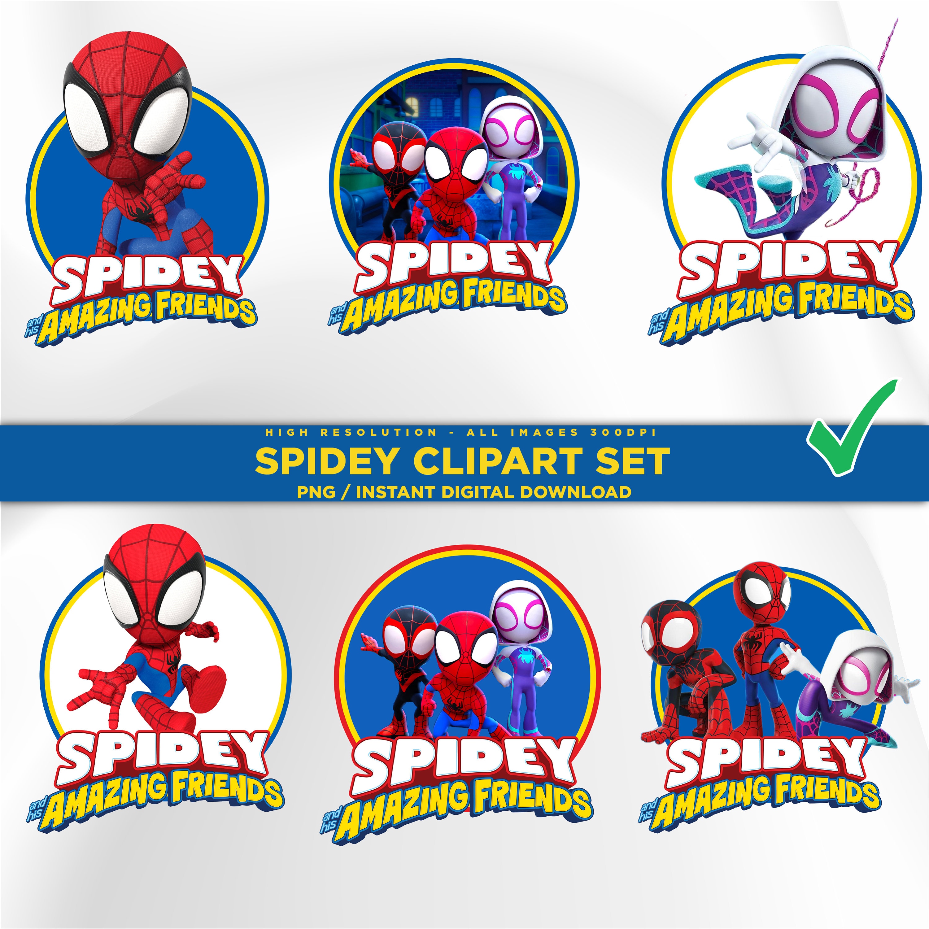 Spidey and His Amazing Friends Clipart PNG Bundle Great for - Etsy