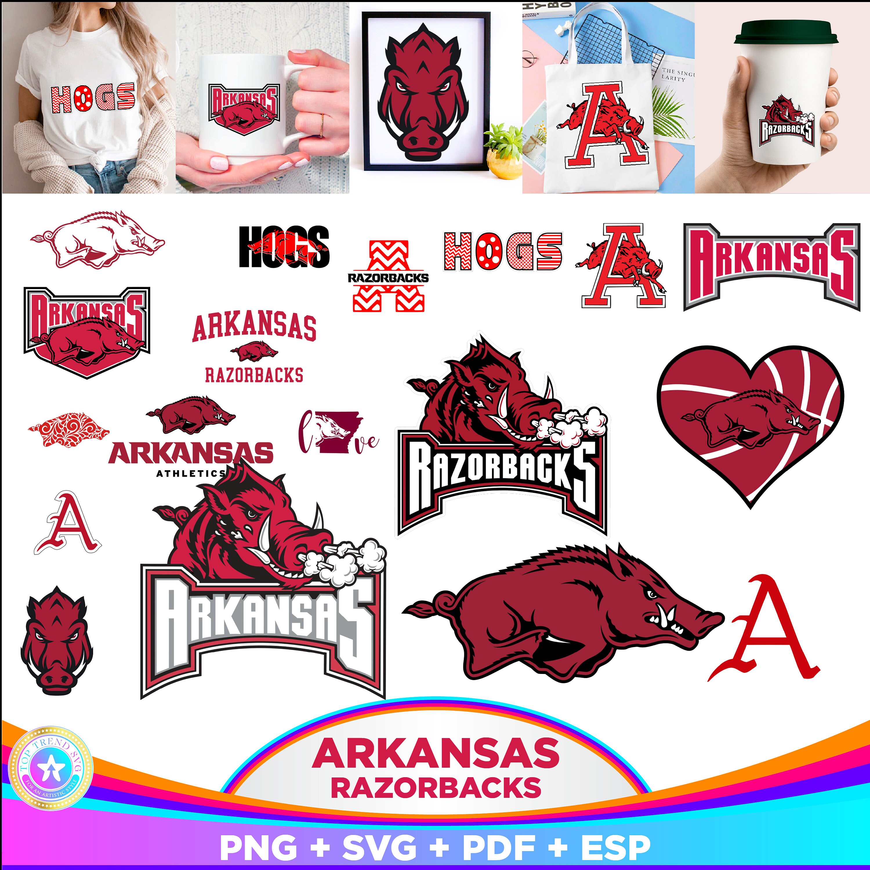 Basketball Razorback Logo