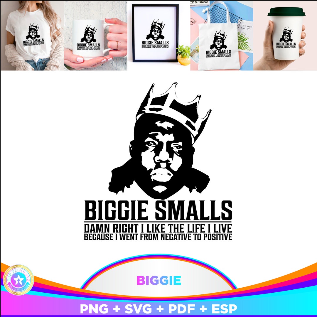Biggie Smalls Svg Biggie Smalls Png Notorious Big Vector Etsy