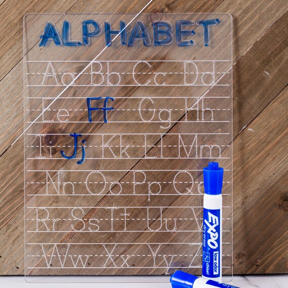 Alphabet Print Dry Erase Board | Etsy