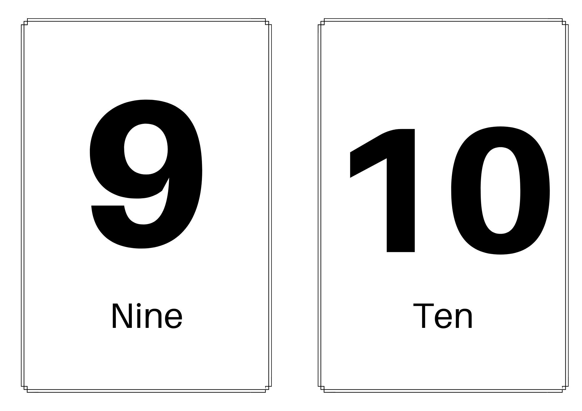 Digital Flash Card Numbers 1-10 - Etsy