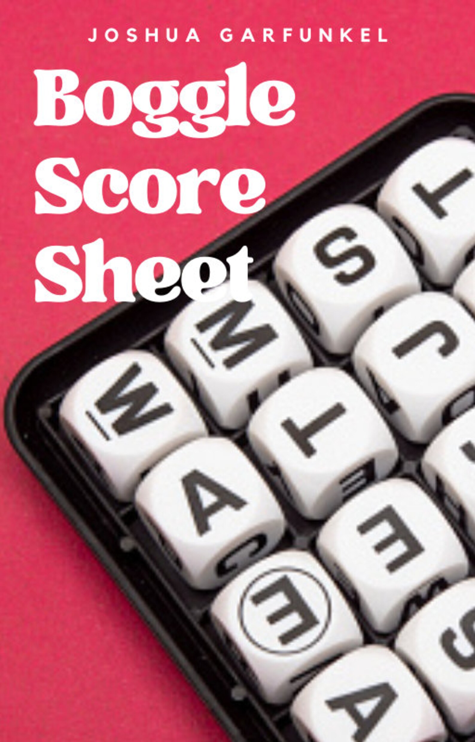 Boggle Score Book | Easy Printable Boggle Score Book | Boggle Time for ...
