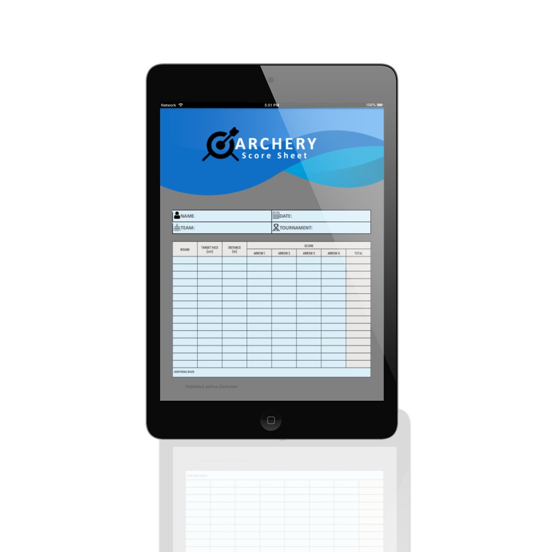 Archery Score Sheet | Score Book for Archery Games | Easy to Make ...