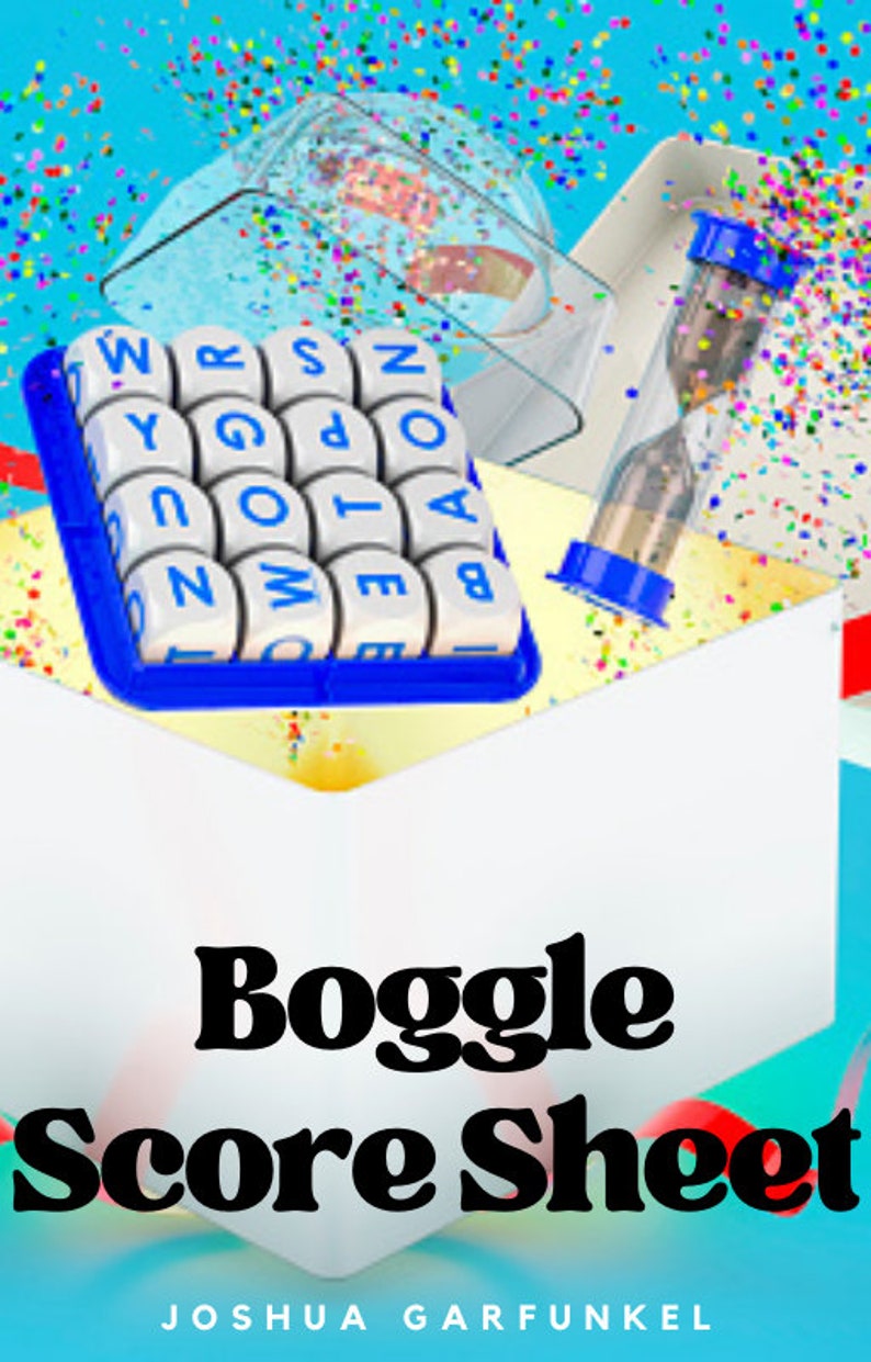 Boggle Score Book | Easy Printable Boggle Score Book | Boggle Time for ...