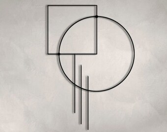 Geometric Metal Wall Art | Etsy