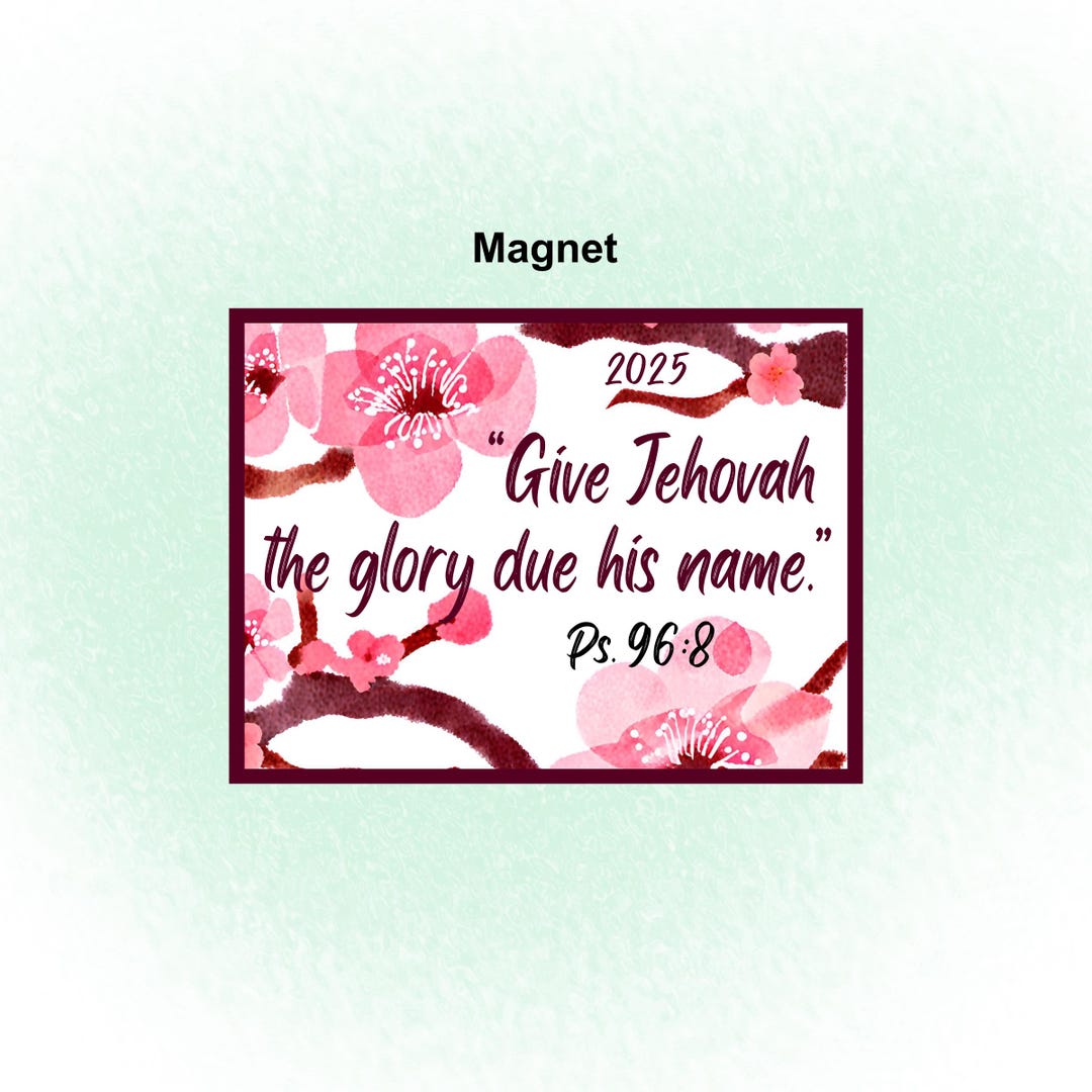 JW Year Text Magnet and Greeting Card - Etsy