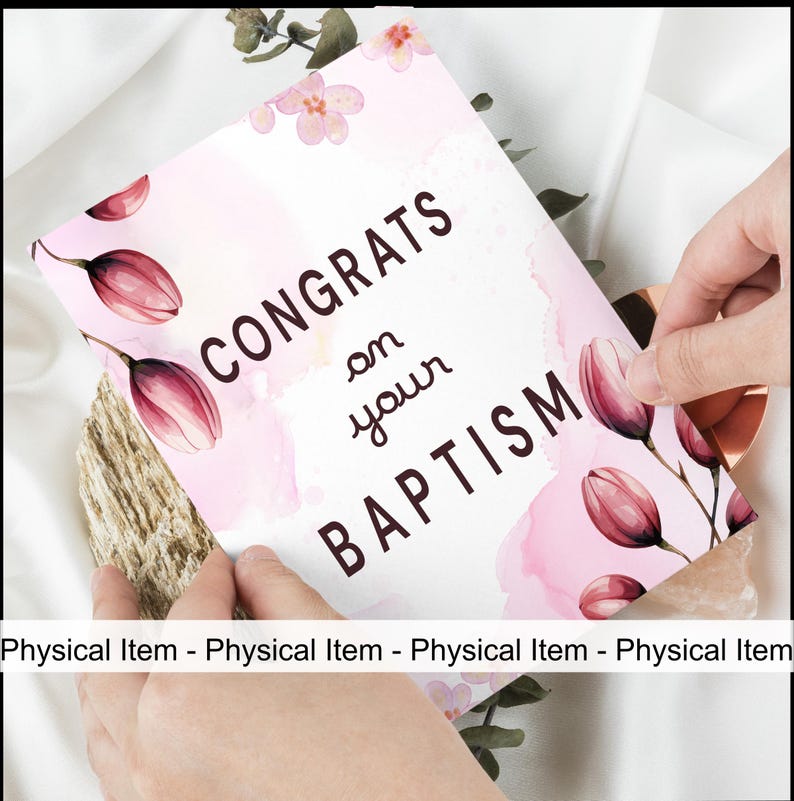 Baptism Congrats Greeting Card - Etsy