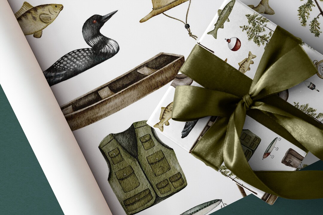 Go Fish (fishing Wrapping Paper) - Etsy