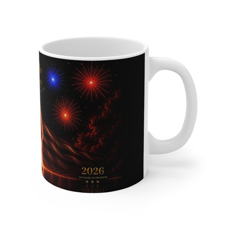 Cavalier King Charles Patriotic Mug, 250th Anniversary Coffee Mug, Dog ...