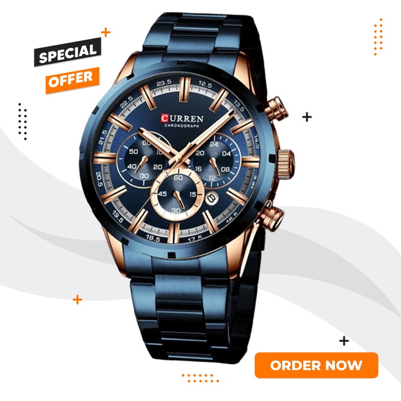 CURREN Mens Watches Top Brand Luxury Casual Sport Stainless - Etsy ...