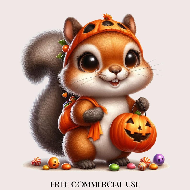 Watercolor Halloween Animals Clipart PNG Bundle, 20 PNG Halloween ...