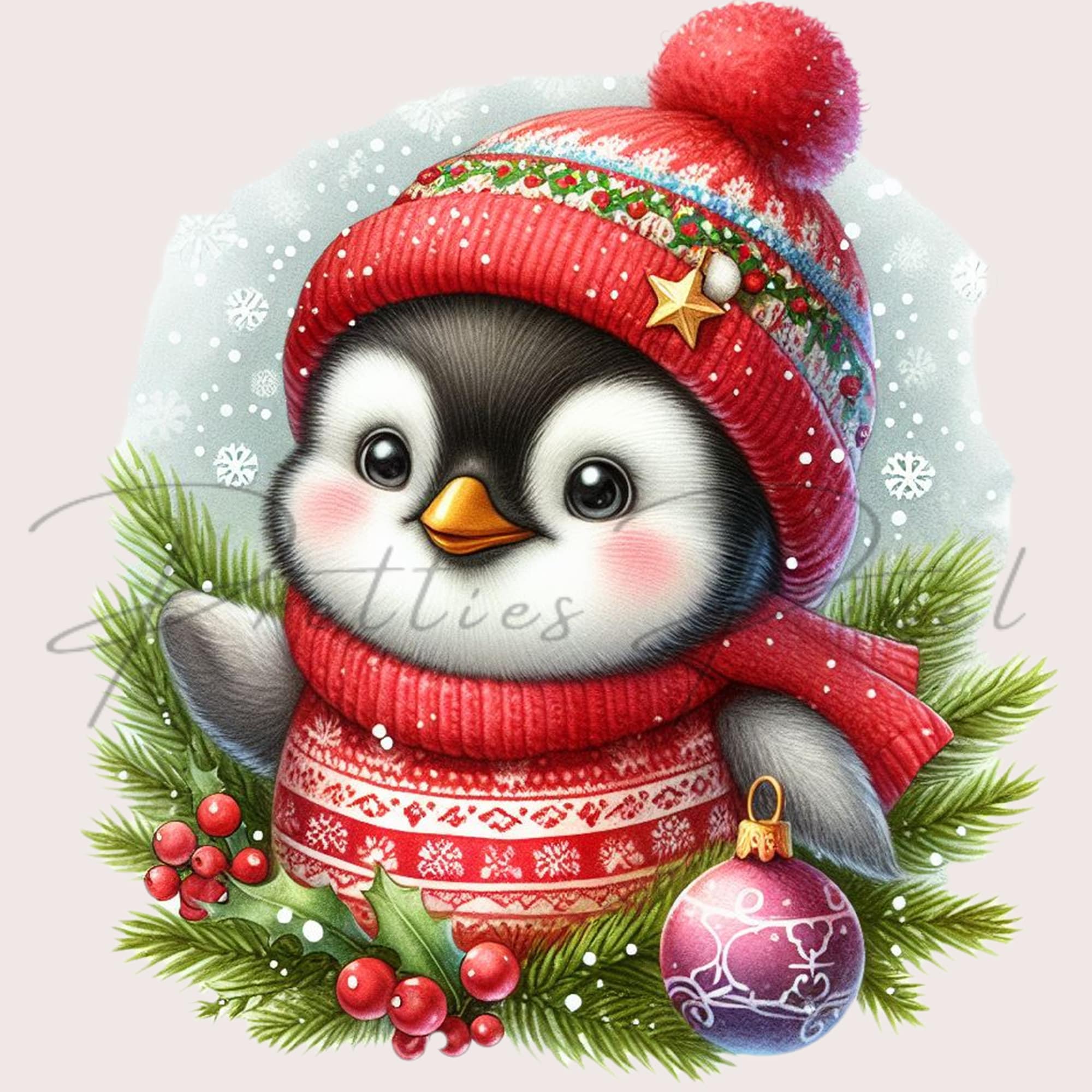 Christmas Penguin Clipart 18 High Quality PNG, Cute Animals, Penguin ...