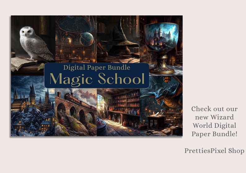 Wizard School Clipart Bundle, Magic School, Witch and Wizard Png. Wands ...