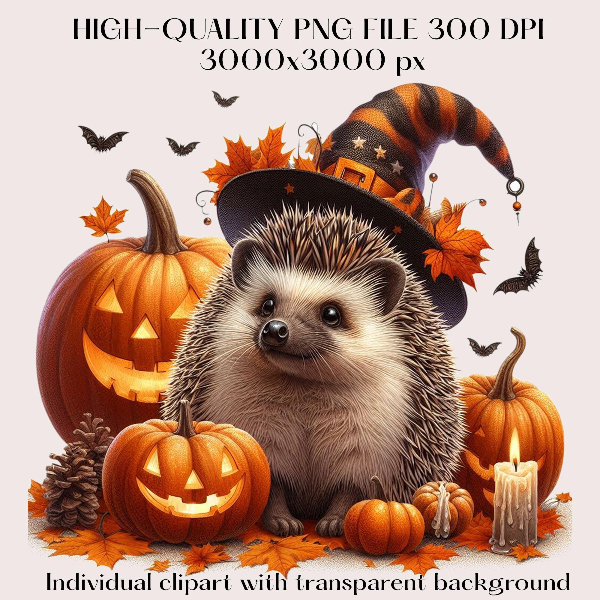 Watercolor Halloween Animals Clipart PNG Bundle, 20 PNG Halloween ...