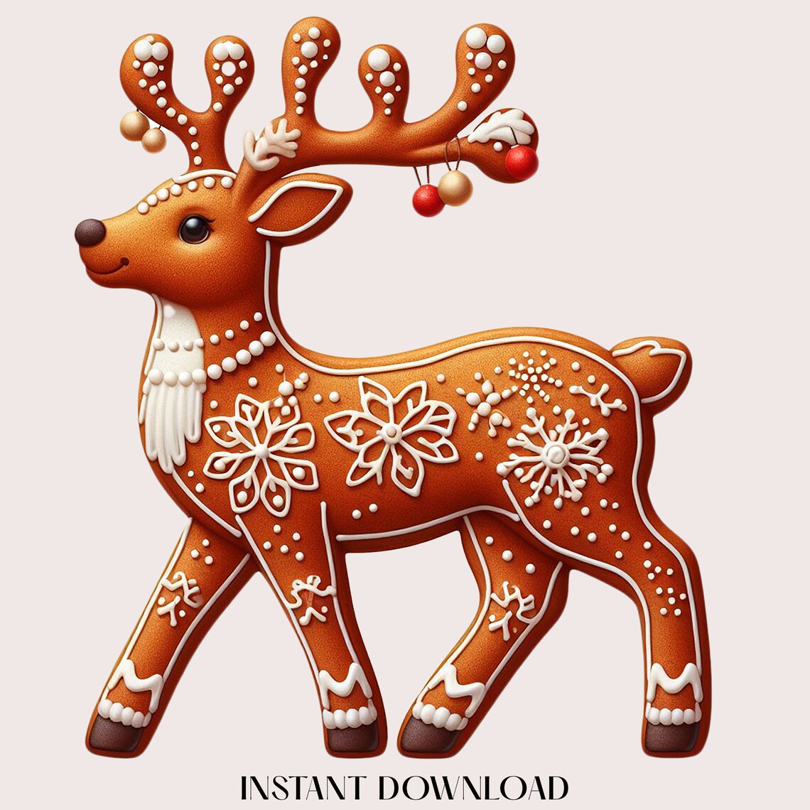 Watercolor Gingerbread Animals Clipart, Gingerbread Clipart, Winter ...