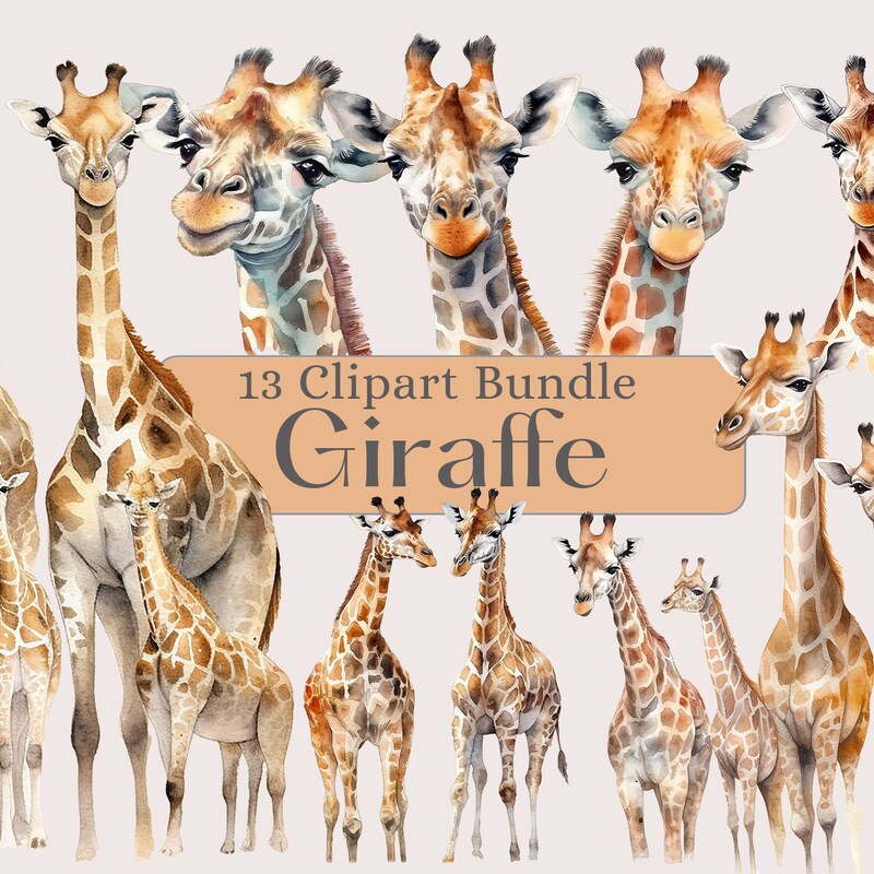 Nursery Giraffe Clipart - Etsy
