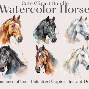 Horse PNG, Horse Clipart Set, Watercolor Horse PNG Western Clipart.farm ...