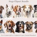 Dog Clipart Bundle, 100 Dog Breeds PNG Images, Watercolor Dog Clipart ...