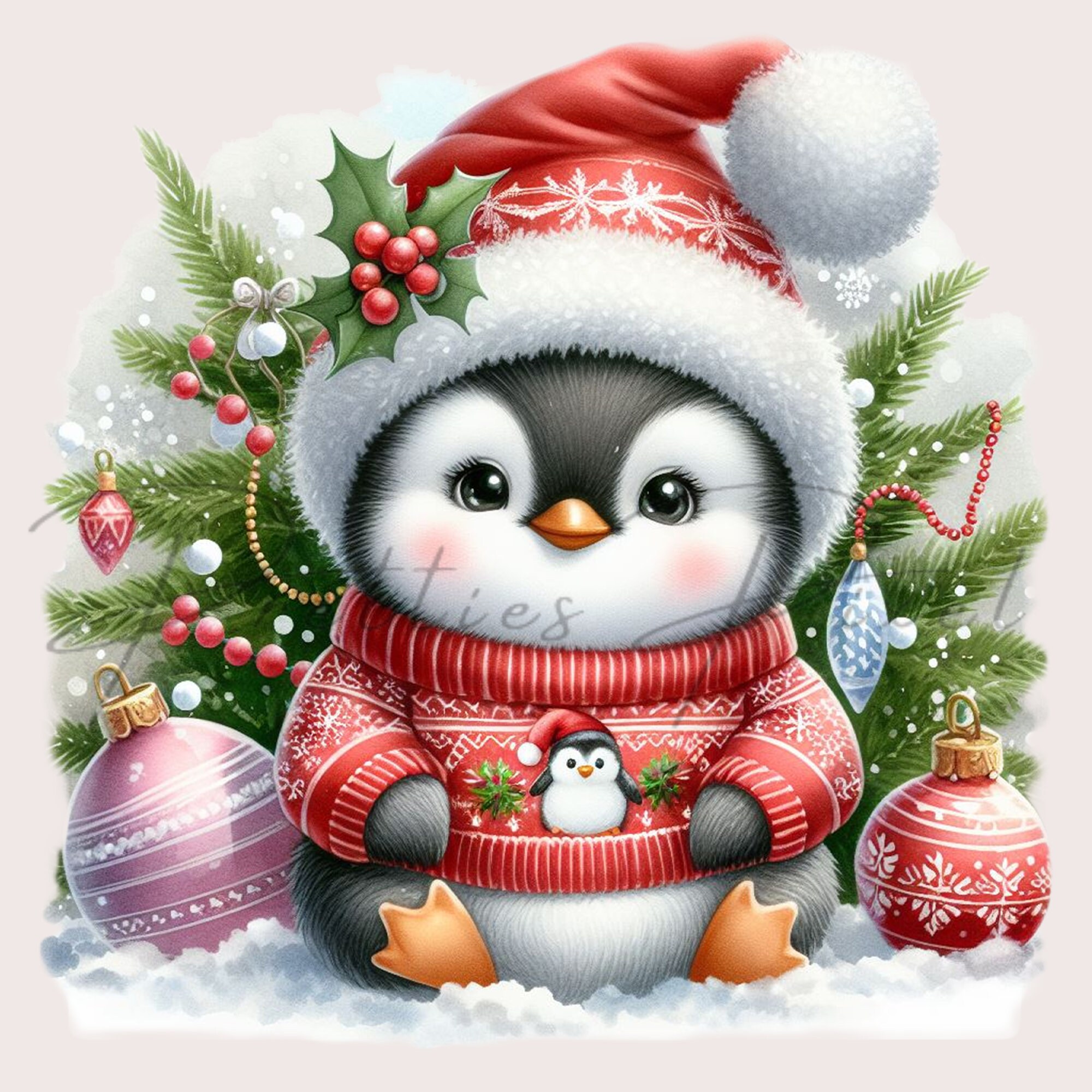 Christmas Penguin Clipart - 18 High Quality PNG, Cute Animals, Penguin ...