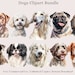 Dog Clipart Bundle, 100 Dog Breeds PNG Images, Watercolor Dog Clipart ...