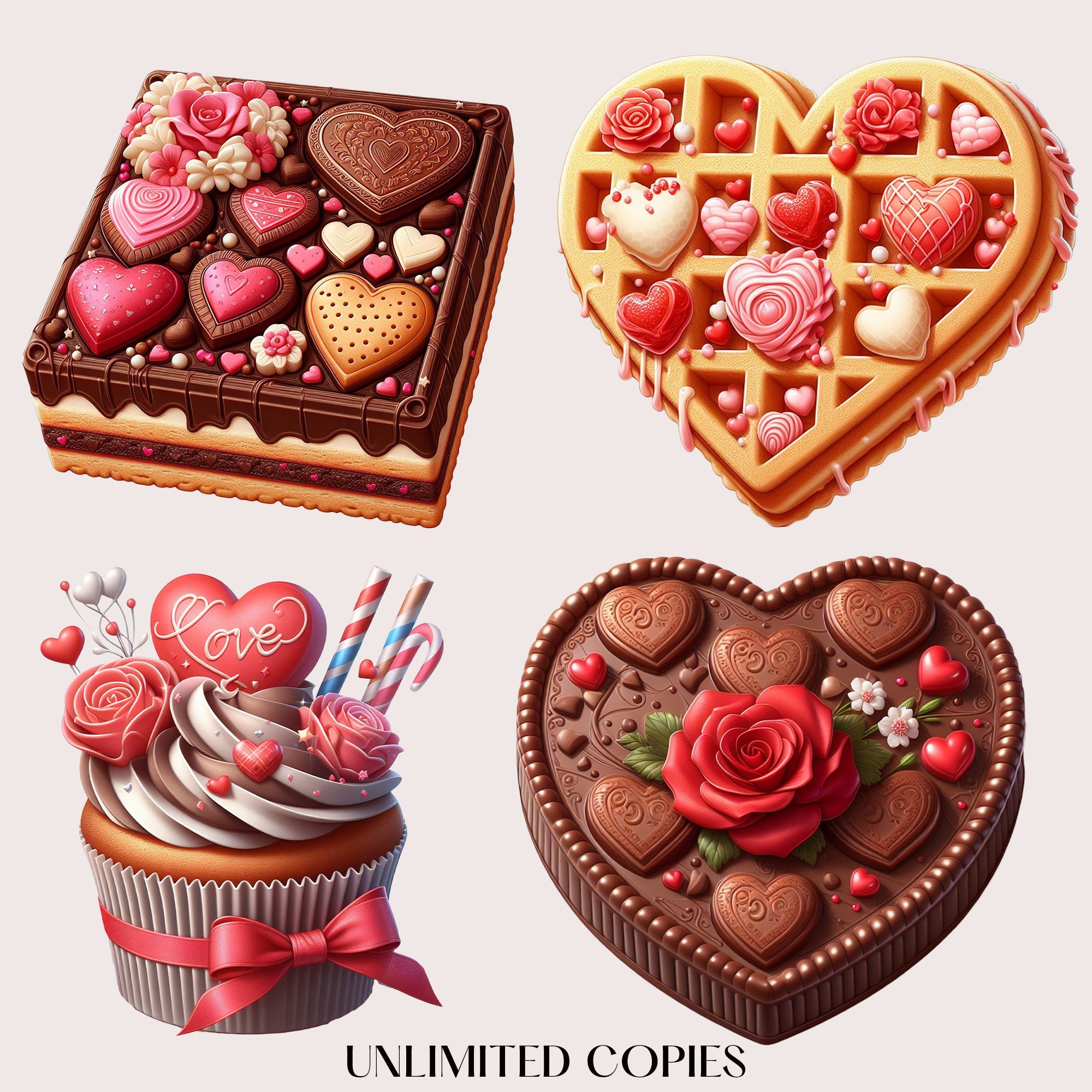 Watercolor Sweet Valentines Clipart, 11 High Quality Pngs, Valentines ...