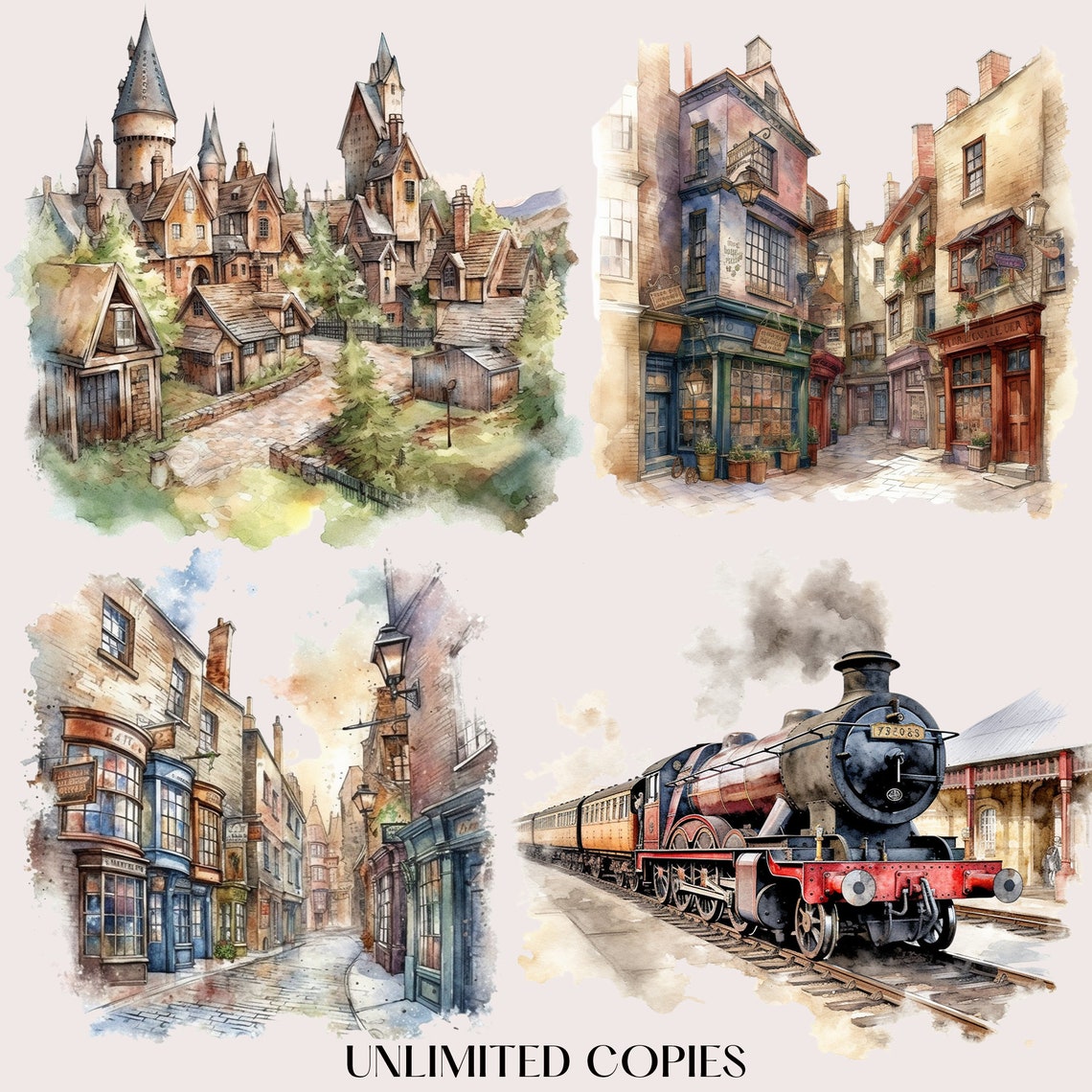 Wizard School Clipart Bundle, Magic School, Witch and Wizard Png ...