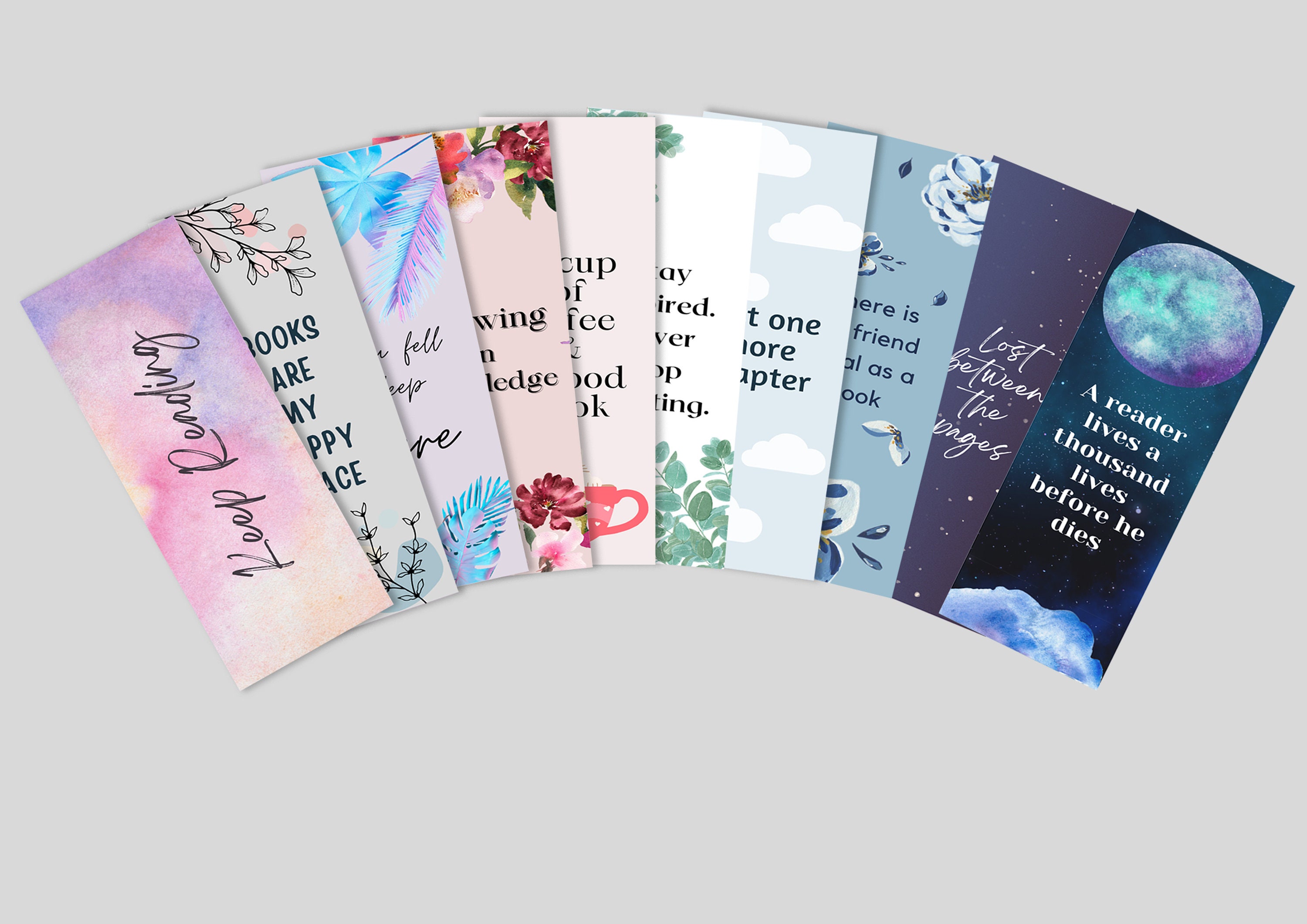 Printable Bookmarks Template Printable Bookmarks Set - Etsy UK