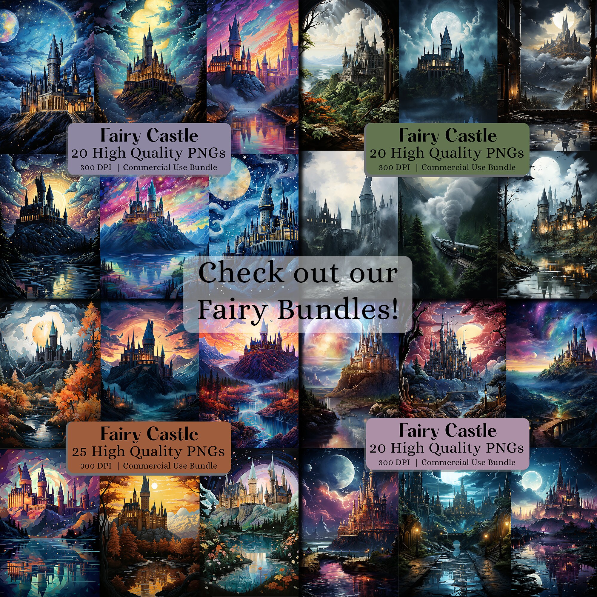 Wizard School Digital Paper Bundle, Magic School, Fairy World, Fairy ...