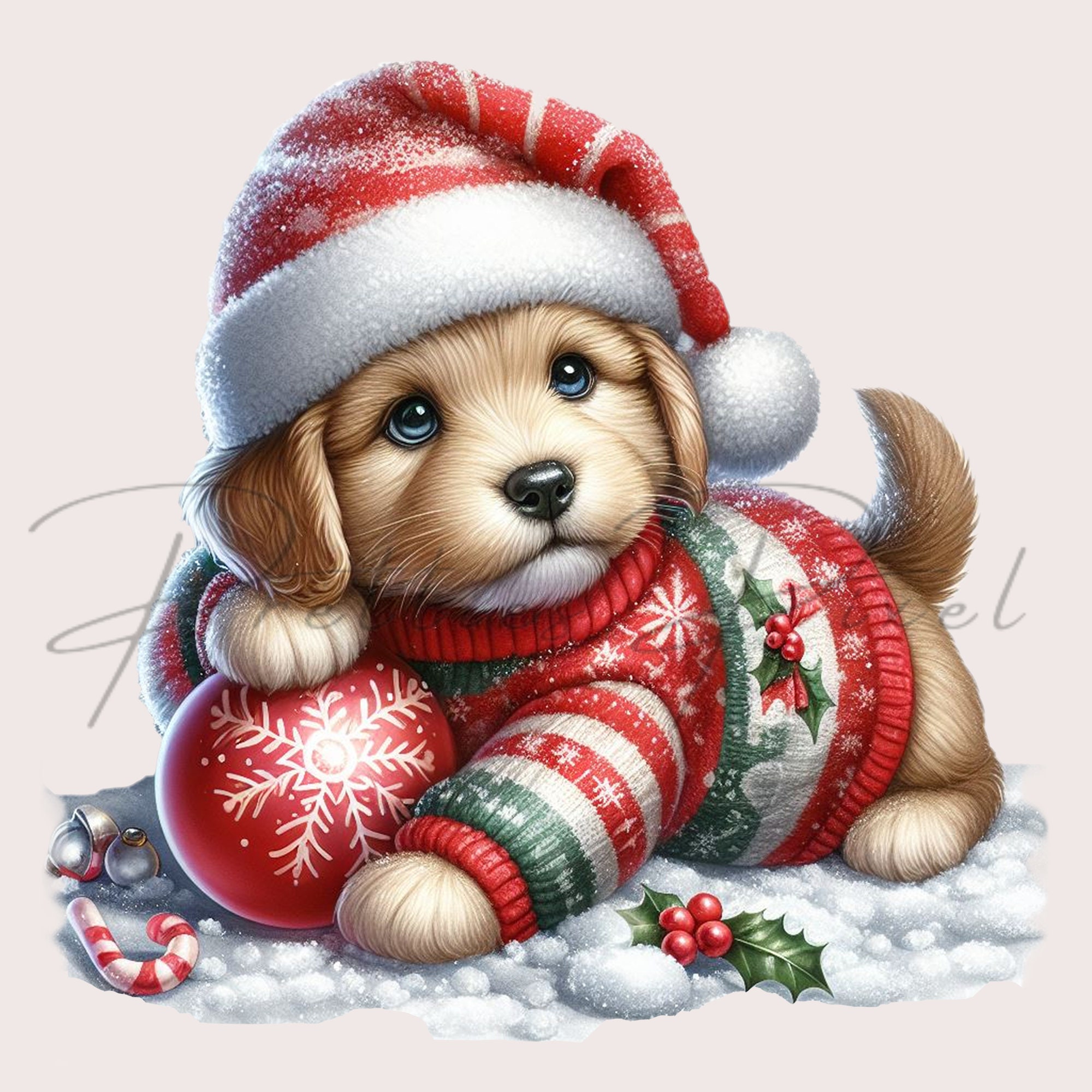 Christmas Puppies Clipart - 18 High Quality PNG, Animals Clipart, Cute ...