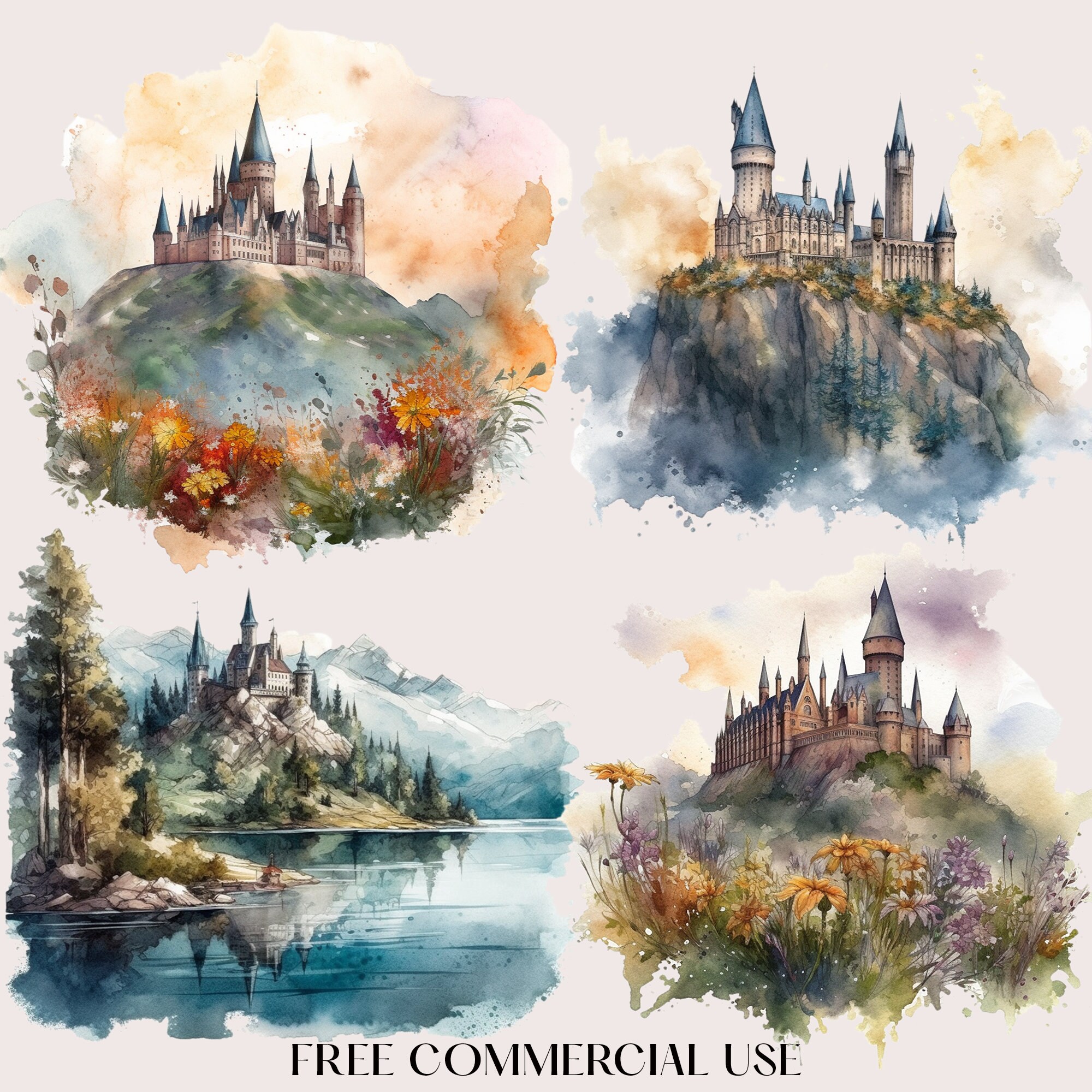 Wizard School Clipart Bundle, Magic School, Witch and Wizard Png ...