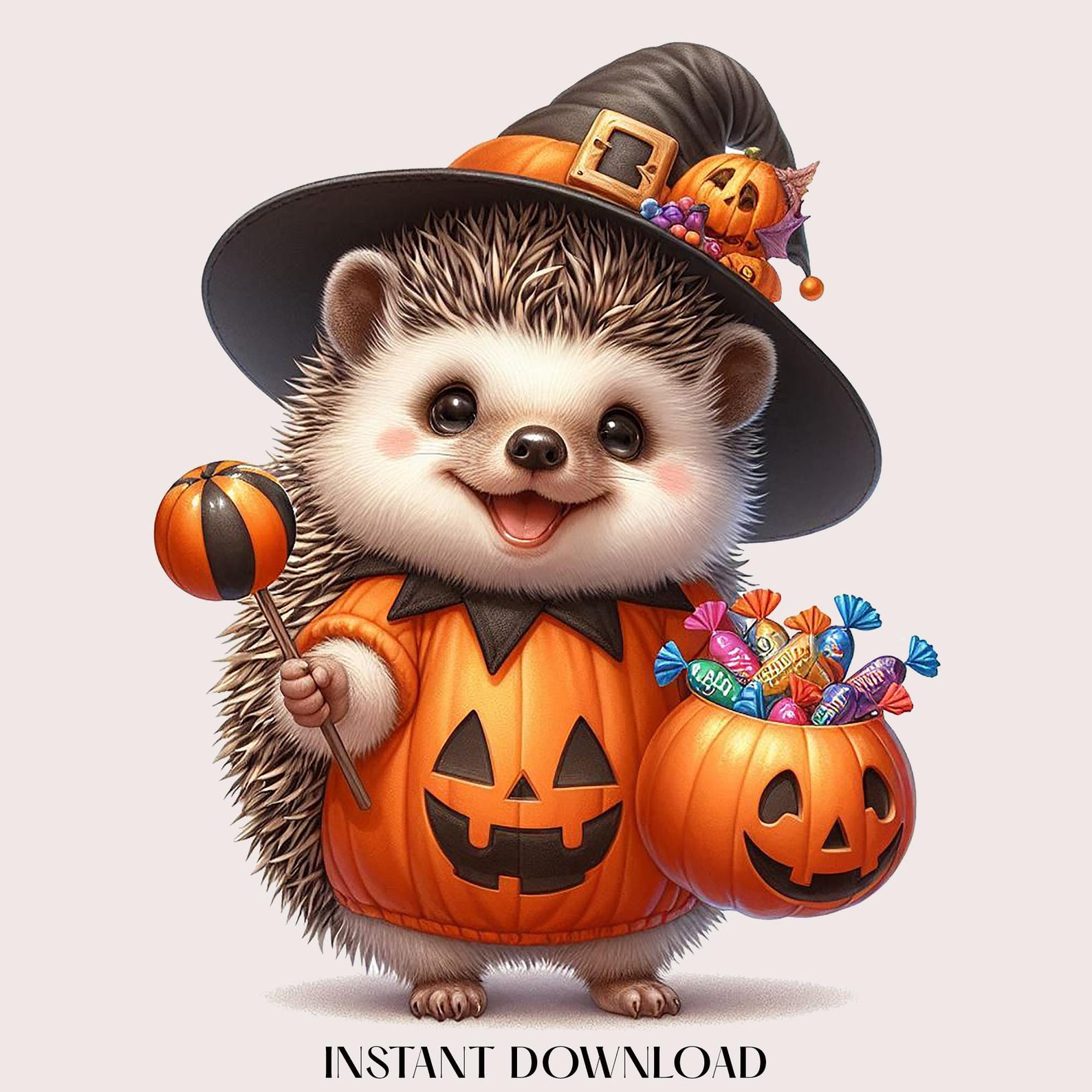 Watercolor Halloween Animals Clipart PNG Bundle, 20 PNG Halloween ...