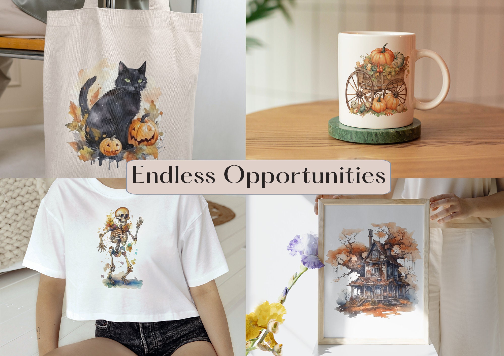 Halloween Watercolor Clipart PNG Bundle Witch and Wizard Png - Etsy