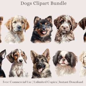 Puppy PNG Bundle, Dog Clipart Bundle, 100 Dog Breeds PNG Images ...