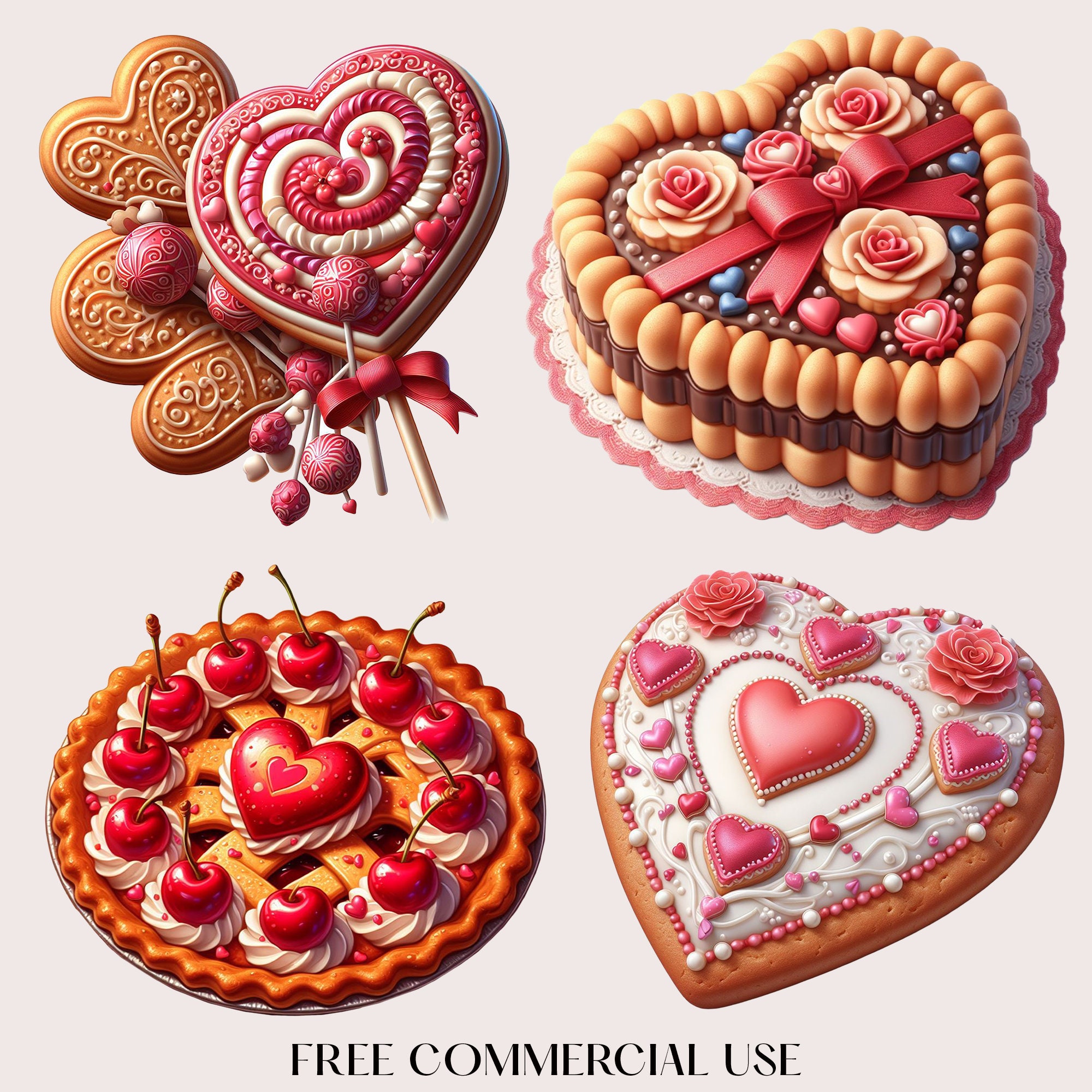 Watercolor Sweet Valentines Clipart, 11 High Quality Pngs, Valentines ...