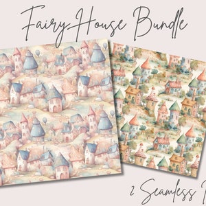 Watercolor Fairy House Clipart, Cute Clipart, Pastel Fantasy Clipart ...