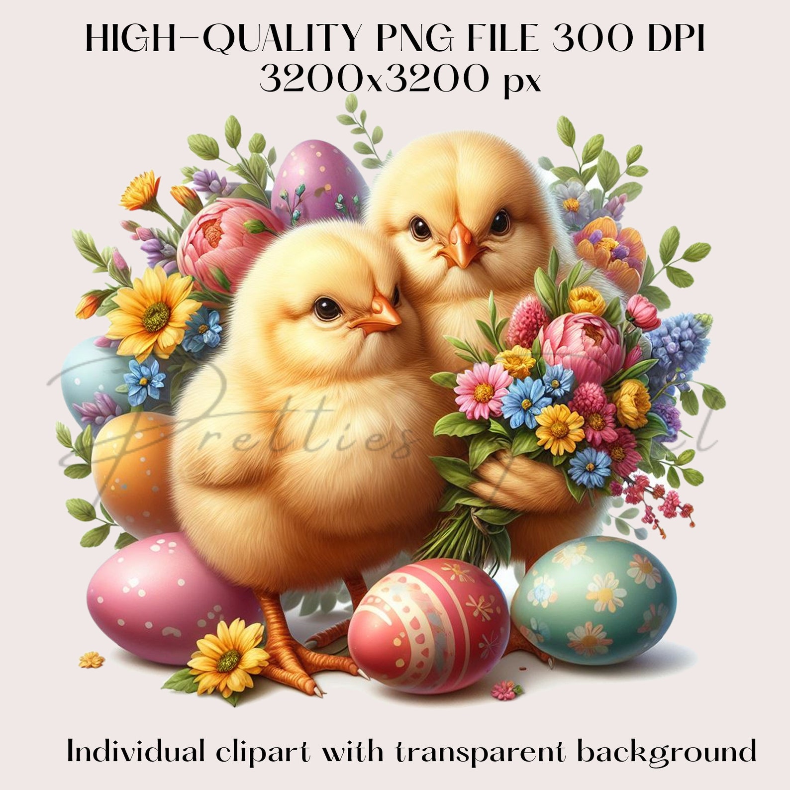 Easter Chicks Clipart - 21 High Quality Jpgs - Memory Book, Junk ...