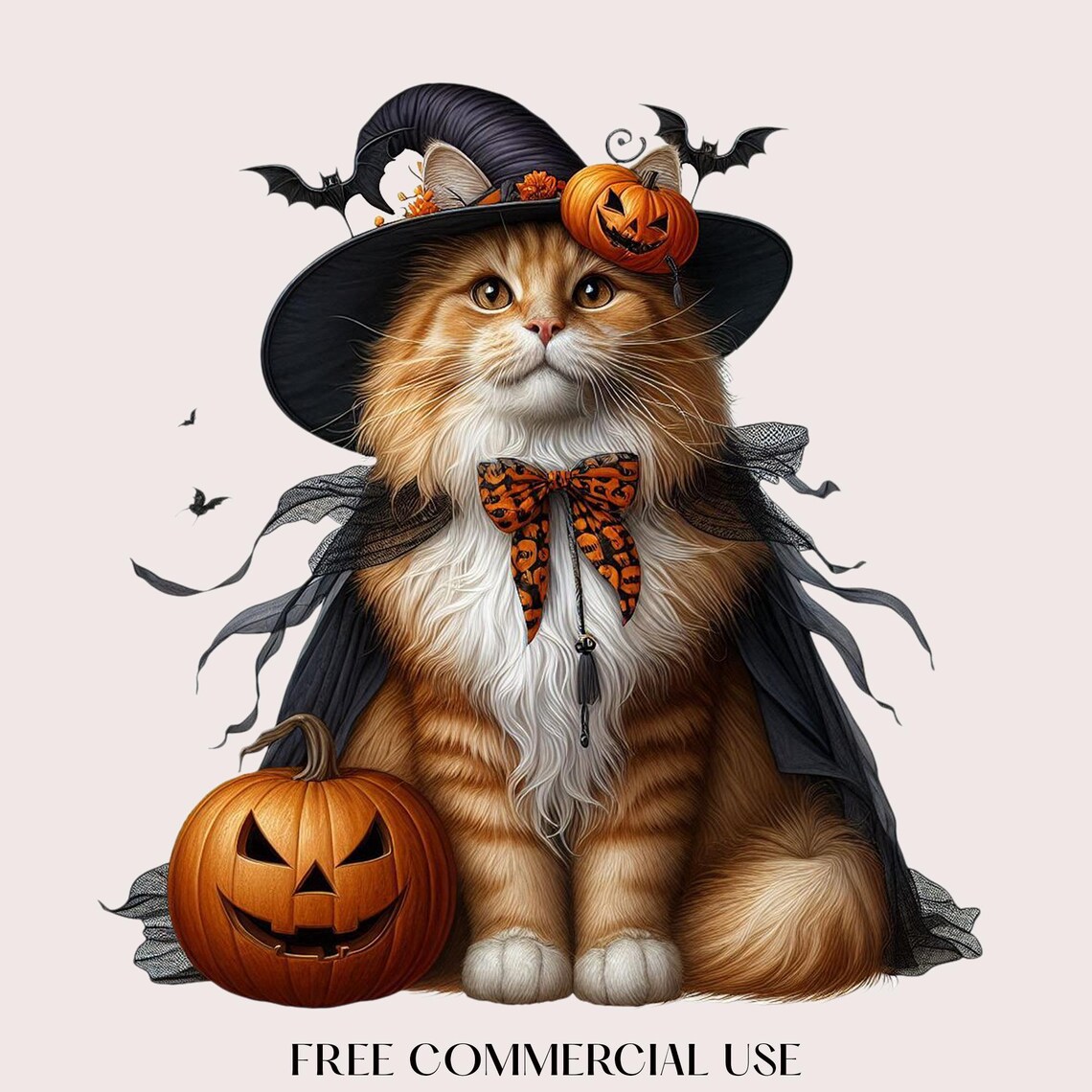 Watercolor Halloween Animals Clipart PNG Bundle, 20 PNG Halloween ...