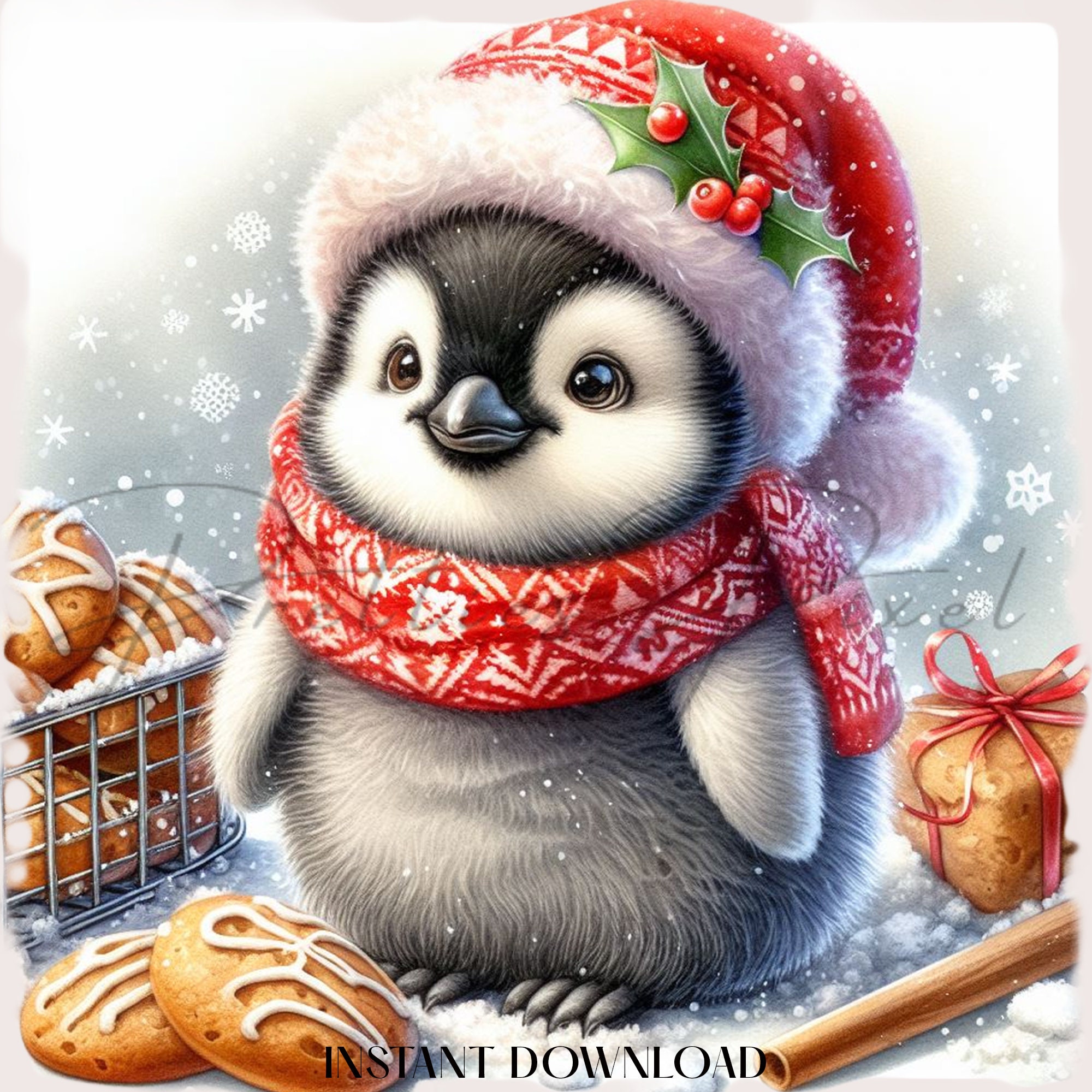 Christmas Penguin Clipart - 18 High Quality PNG, Cute Animals, Penguin ...