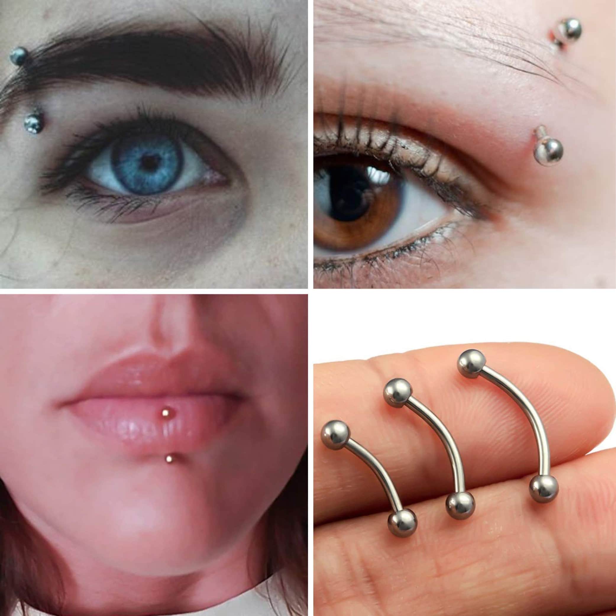 Titanium Curved Barbell Banana Piercing 18g 16g 14g Bent - Etsy